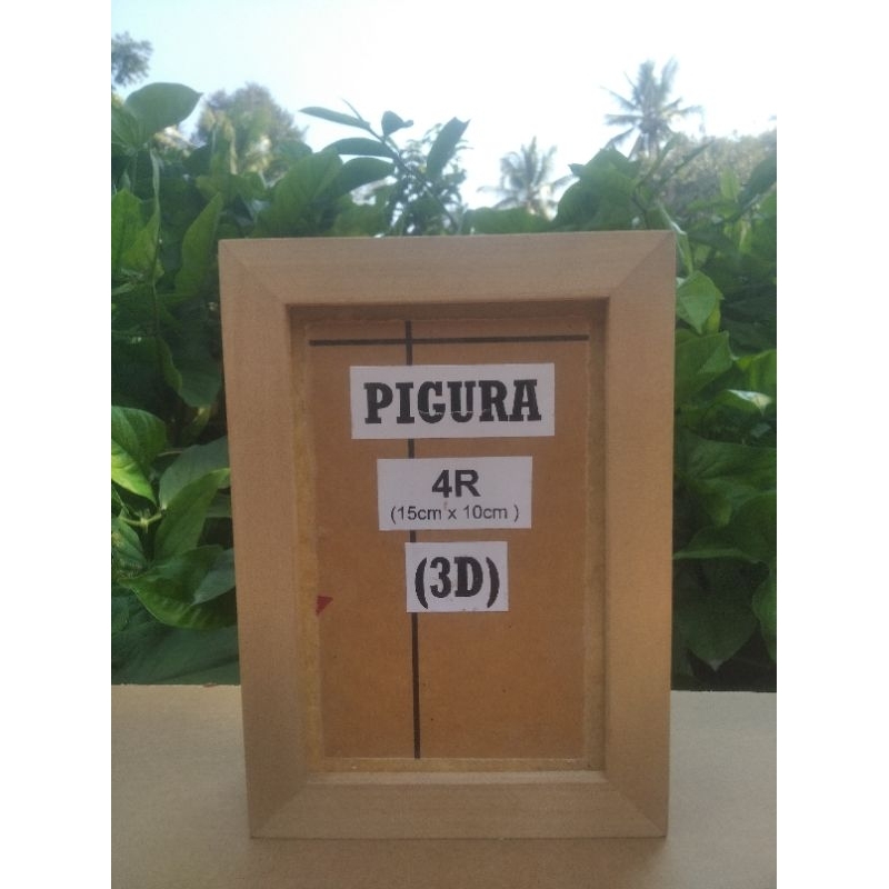 Jual pigura/bingkai kayu 3D ukuran 4R 15×10 cm kaca Acrilik | Shopee Indonesia