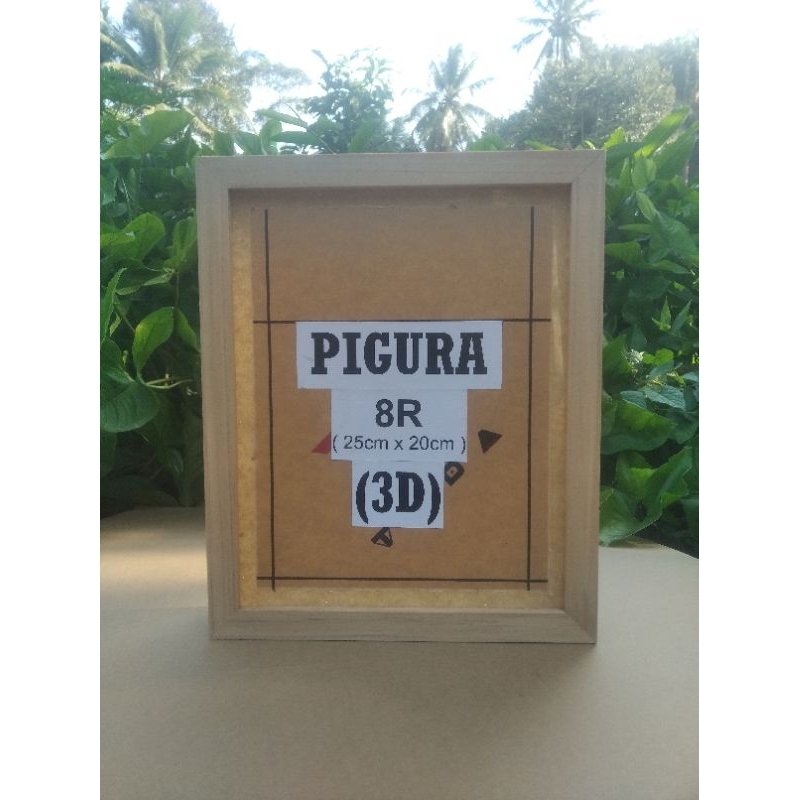 Jual pigura/bingkai kayu 3D ukuran 8R 20×25cm kaca Acrilik.Termurahh | Shopee Indonesia