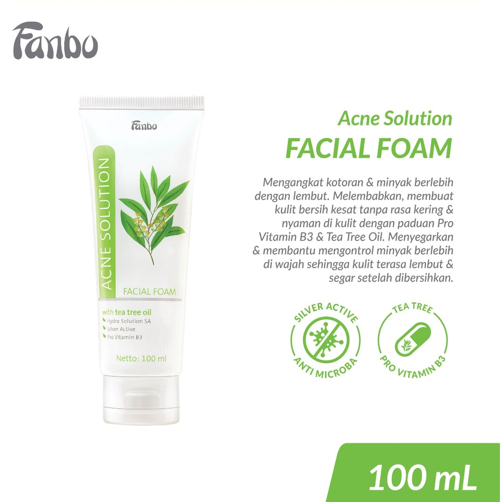 Jual Fanbo Acne Solution Facial Foam 100ml - Face Wash Untuk Kulit ...