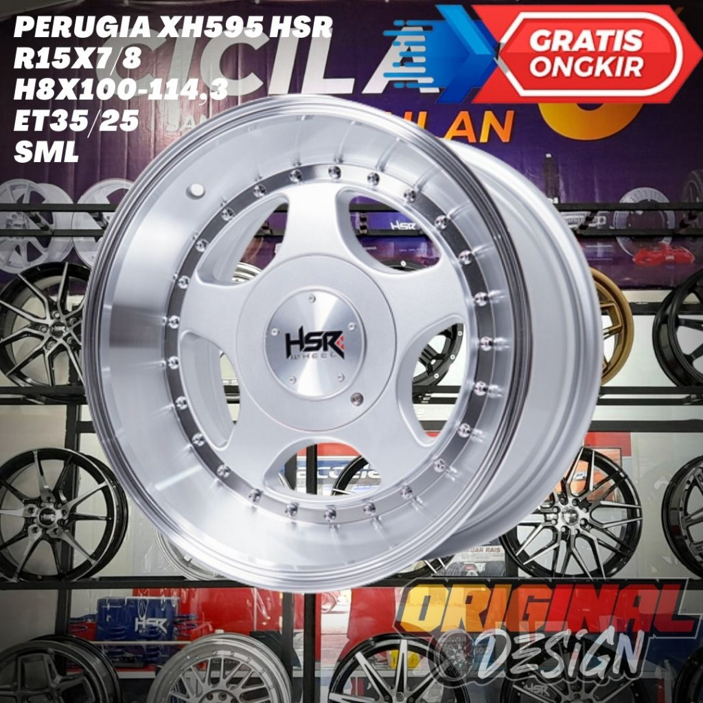 Jual Velg Mobil Ring 15 CELONG HSR PERUGIA R15 Lebar 7/8 Lobang 4 Silver Polish | Shopee Indonesia