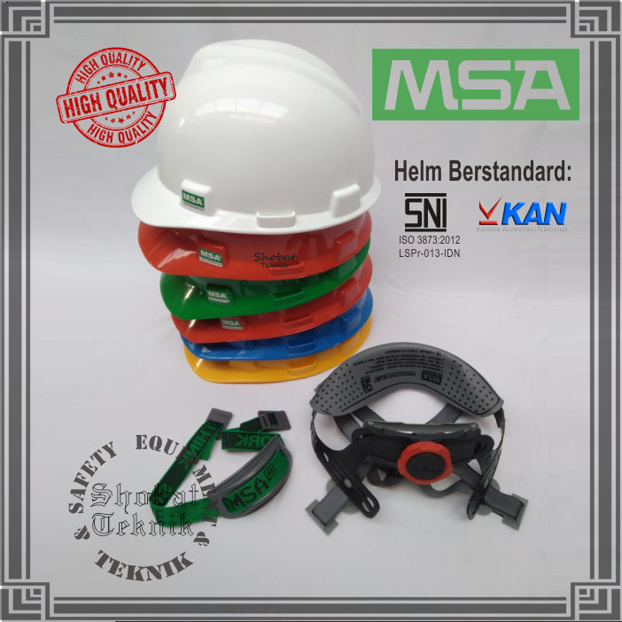 Jual Safety Helmet SNI MSA Lokal Helm Proyek Plus Sarang Fastrack+Tali ...