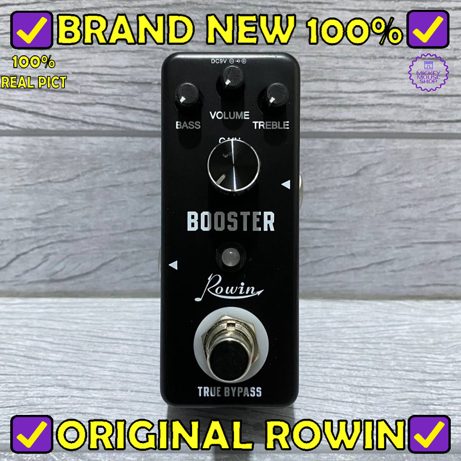 Jual Efek Gitar Rowin Pure Booster RC Gain Bass Treble Overdrive Pedal ...