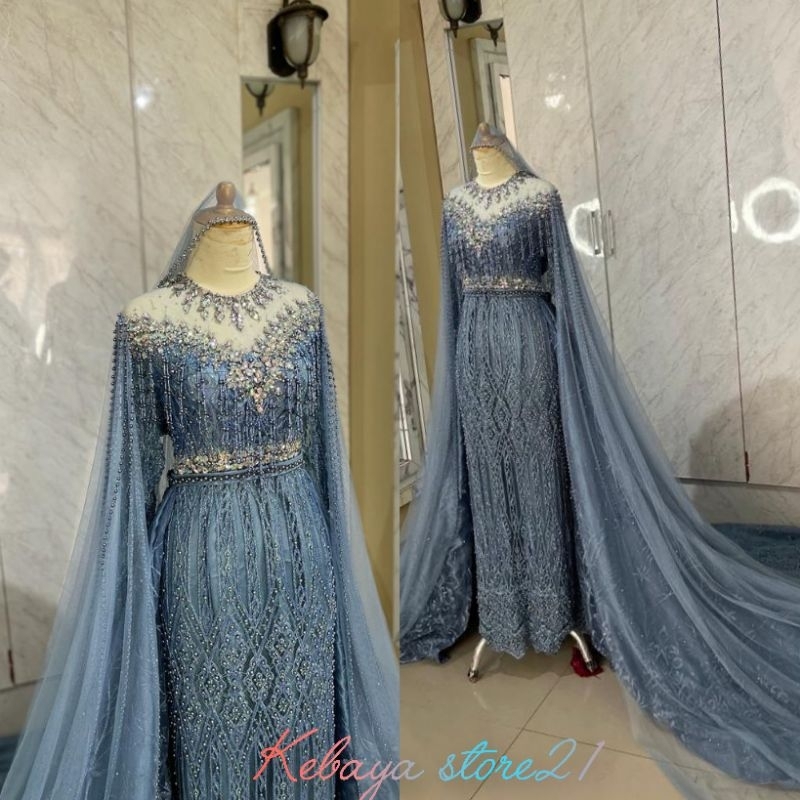 Jual GAUN WEDDING SLIM MEWAH FULL PAYET BEREKOR /GAUN MODERN//GAUN ...