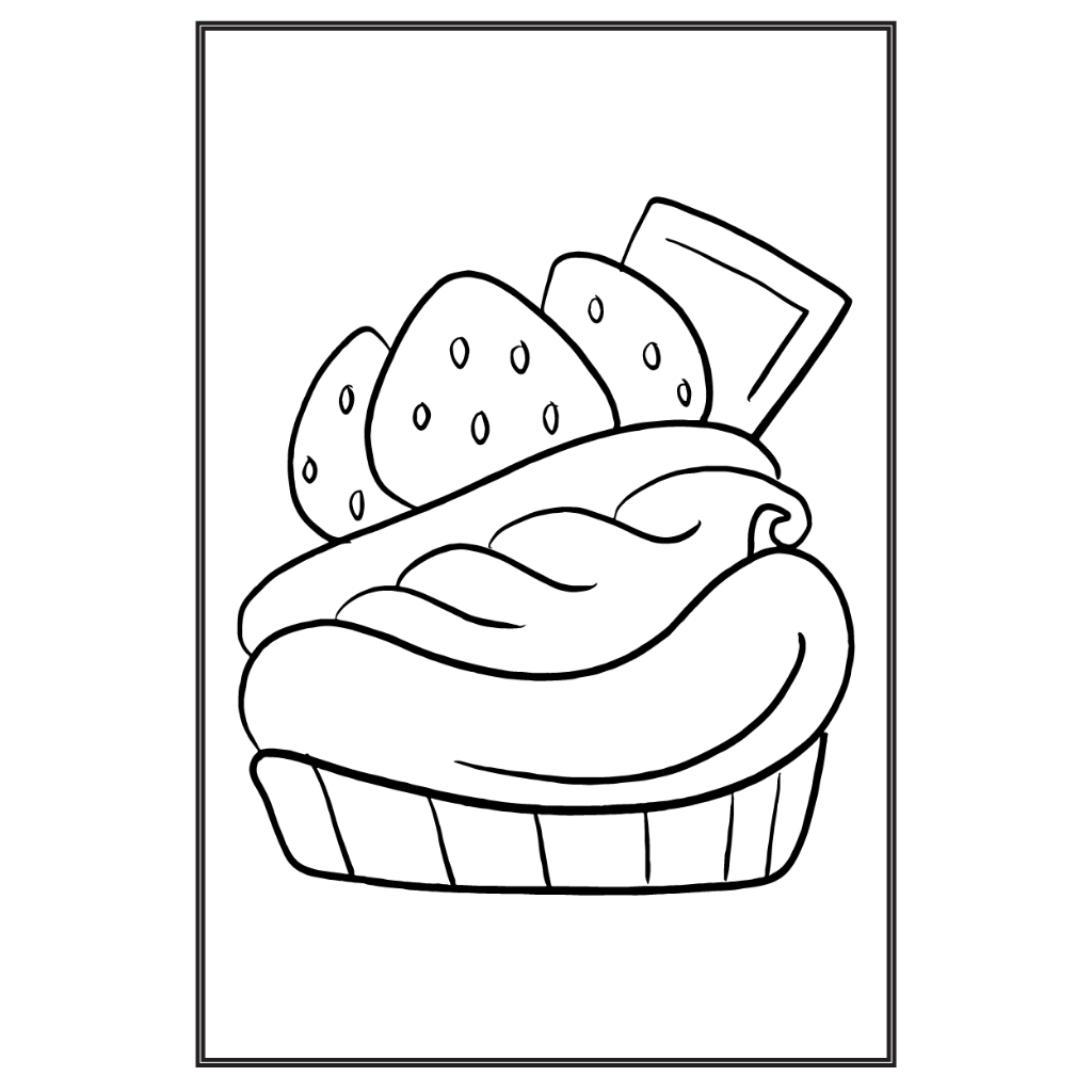 Jual Gambar Mewarnai Seri Simple Makanan Dan Minuman Untuk Anak TK SD ...