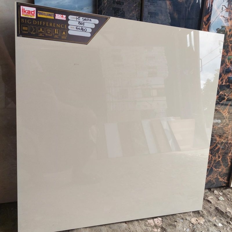 Jual GRANIT IKAD 60X60 SEPIA BEIGE CREAM POLOS MURAH KW 1 | Shopee Indonesia