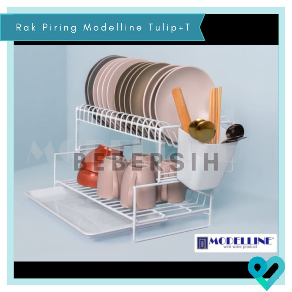 Jual Rak Piring Modelline Tulip + Tatakan/ Rak Piring 2 Susun Modelline ...