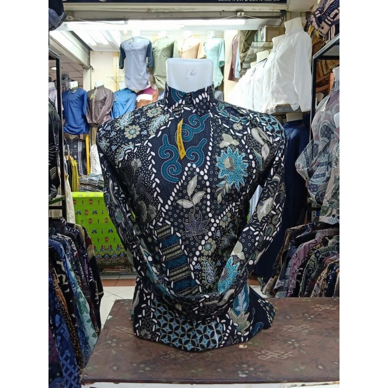 Jual Kemeja Batik Lengan Panjang // Hem Batik // Batik motif abstrak ...