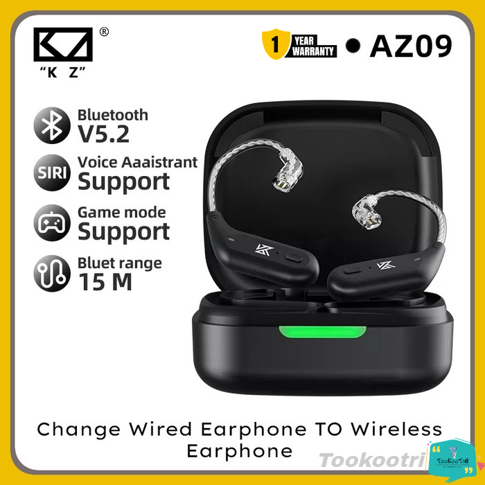 Jual KZ AZ09 HD TWS Upgrade Earphone Earhook Bluetooth Adapter AAC ...