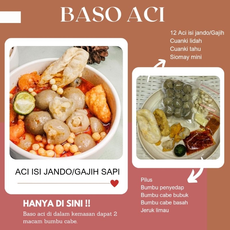 Jual BASO ACI ISI JANDO/GAJIH SAPI 12 BIJI | Shopee Indonesia