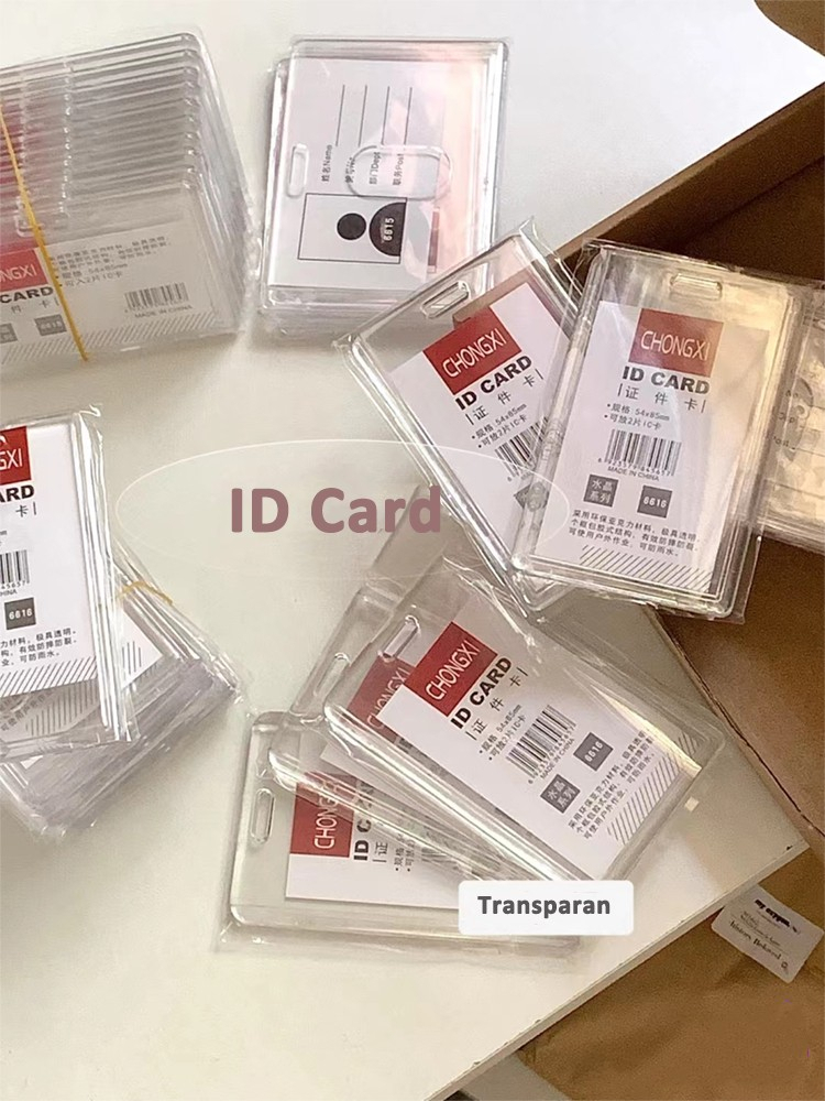 Jual Holder Id Card Acrylic Id Card 2 sisi Tempat Kartu Id Card Member ...