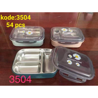 Jual [BELLA] LUNCH BOX STAINLESS STEEL 2 / 3 SEKAT VIRAL ANTI TUMPAH ...