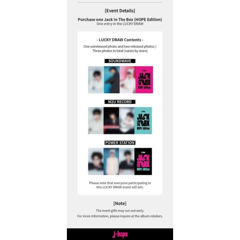 Jual [PRE-ORDER] ALBUM ONLY JITB PHOTOCARD LD LUCKY DRAW SW M2U PWS | Shopee Indonesia