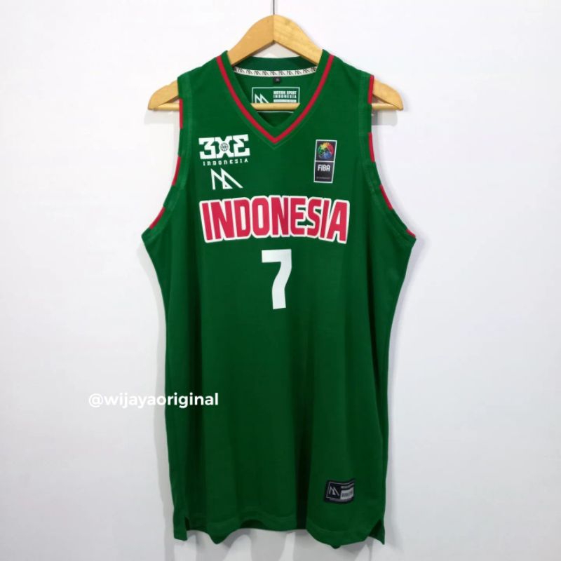 Jual JERSEY BASKET ORIGINAL TIMNAS 3X3 INDONESIA NOMOR RANDOM - HIJAU ...