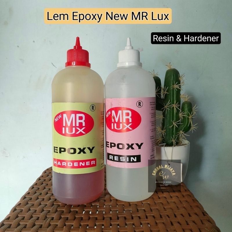 Jual Lem Epoxy New MR LUX Resin & hardiner( BESAR) Lem Mudah Merekat ...