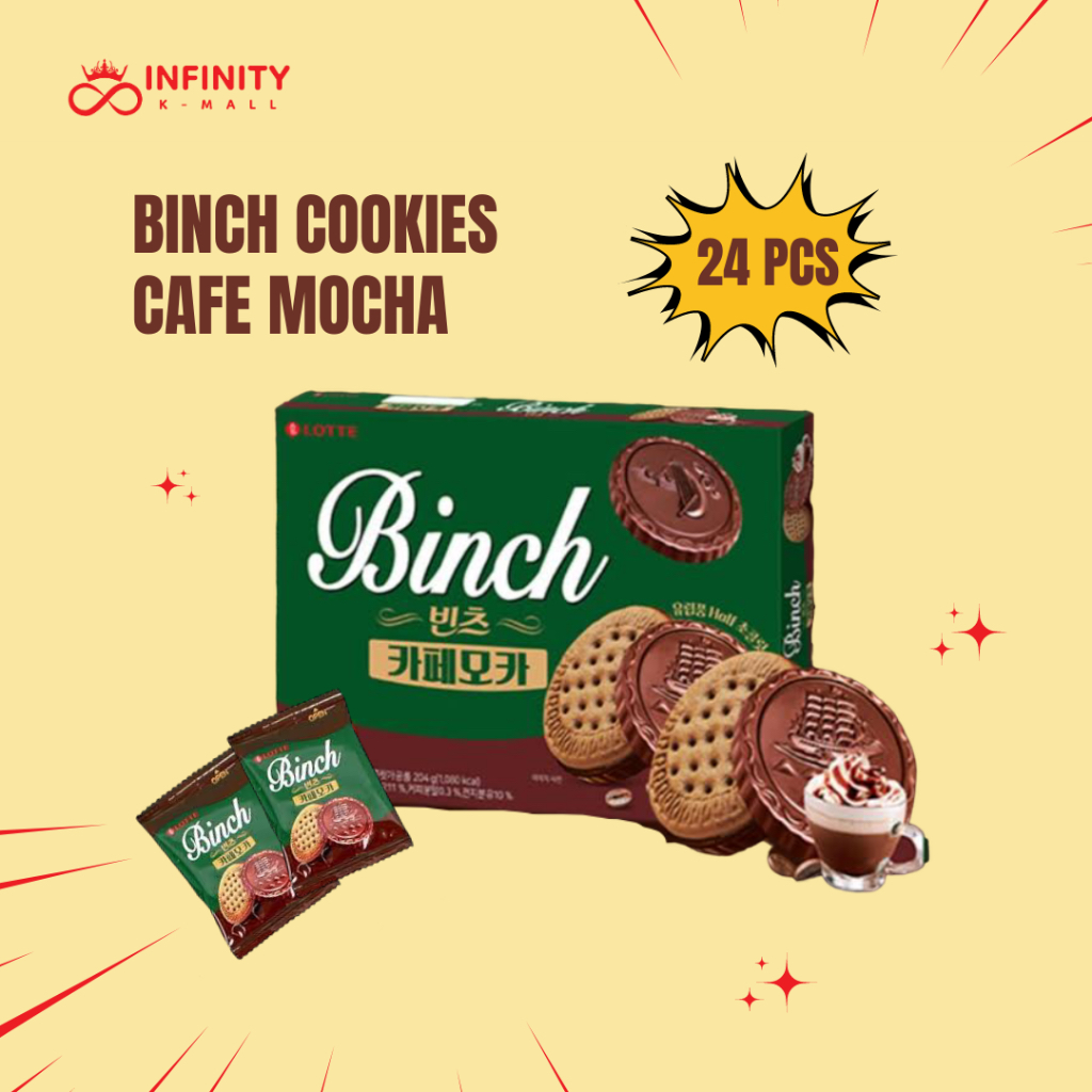 Jual Lotte Binch Cafe Mocha Cookies (24 pcs/box) | Shopee Indonesia