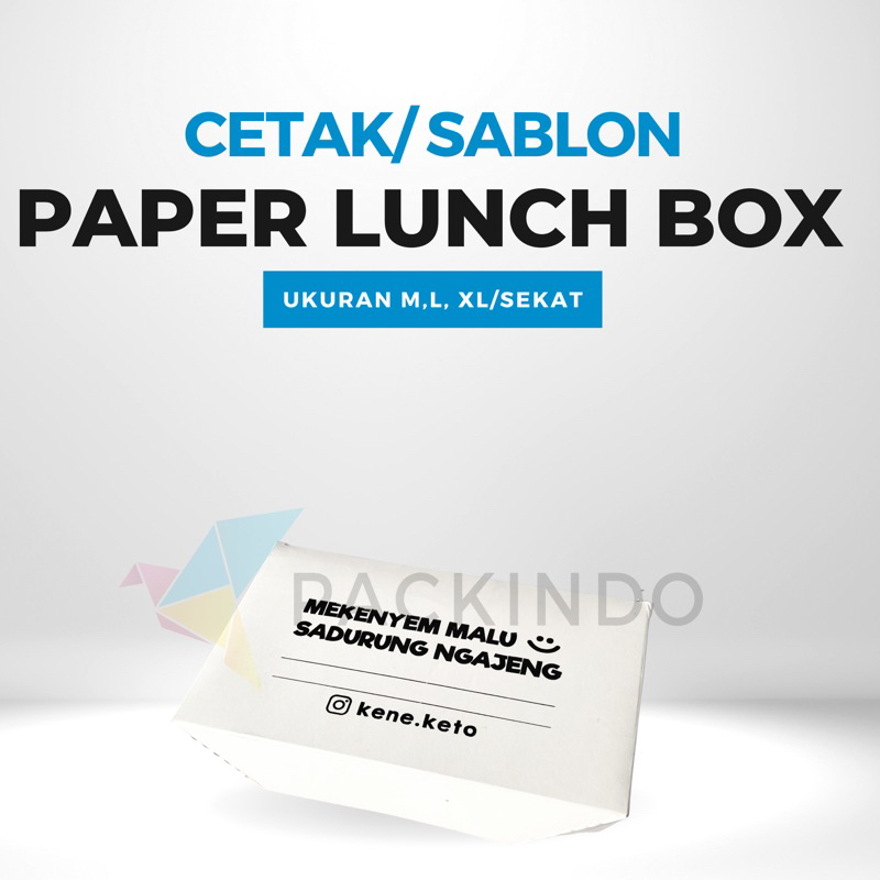 Jual Cetak / Sablon Paper Lunch Box / Take Away Box Ukuran M / L / XL / XL Sekat | Shopee Indonesia