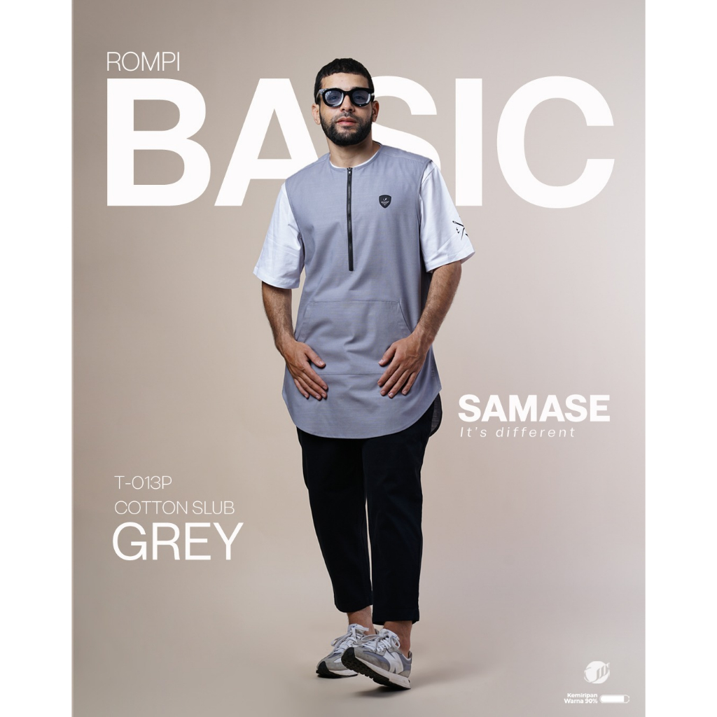 Jual SAMASE Rompi Basic T013P Baju Rompi Muslim Fashion Muslim Pria ...