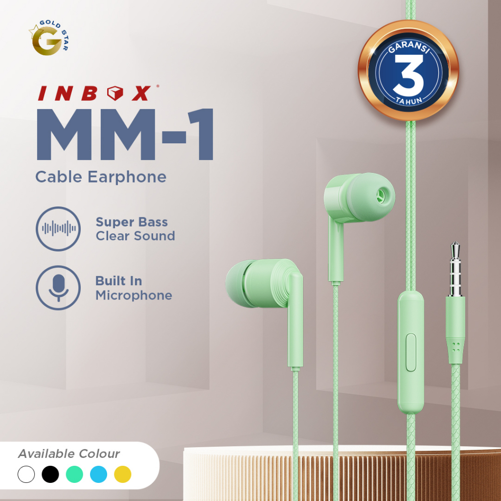 Jual Inbox MM-1 Headset Macaron Earphone Bass with Mic | Shopee Indonesia