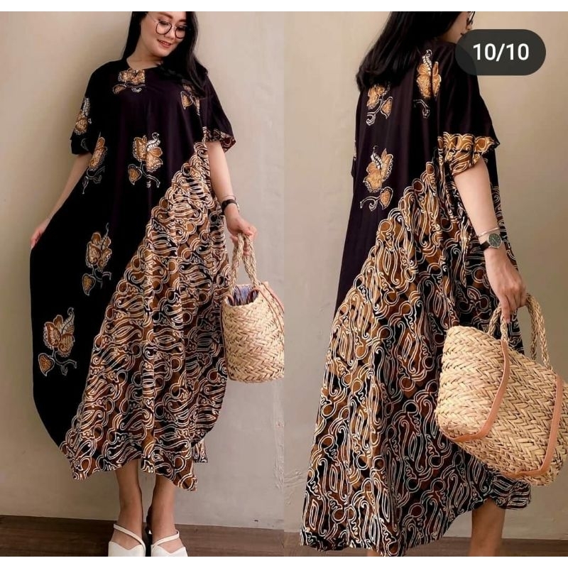 Jual Gendis Dress / Dress Lowo Batik Cap / Daster Lowo Cap Hitam Manis ...
