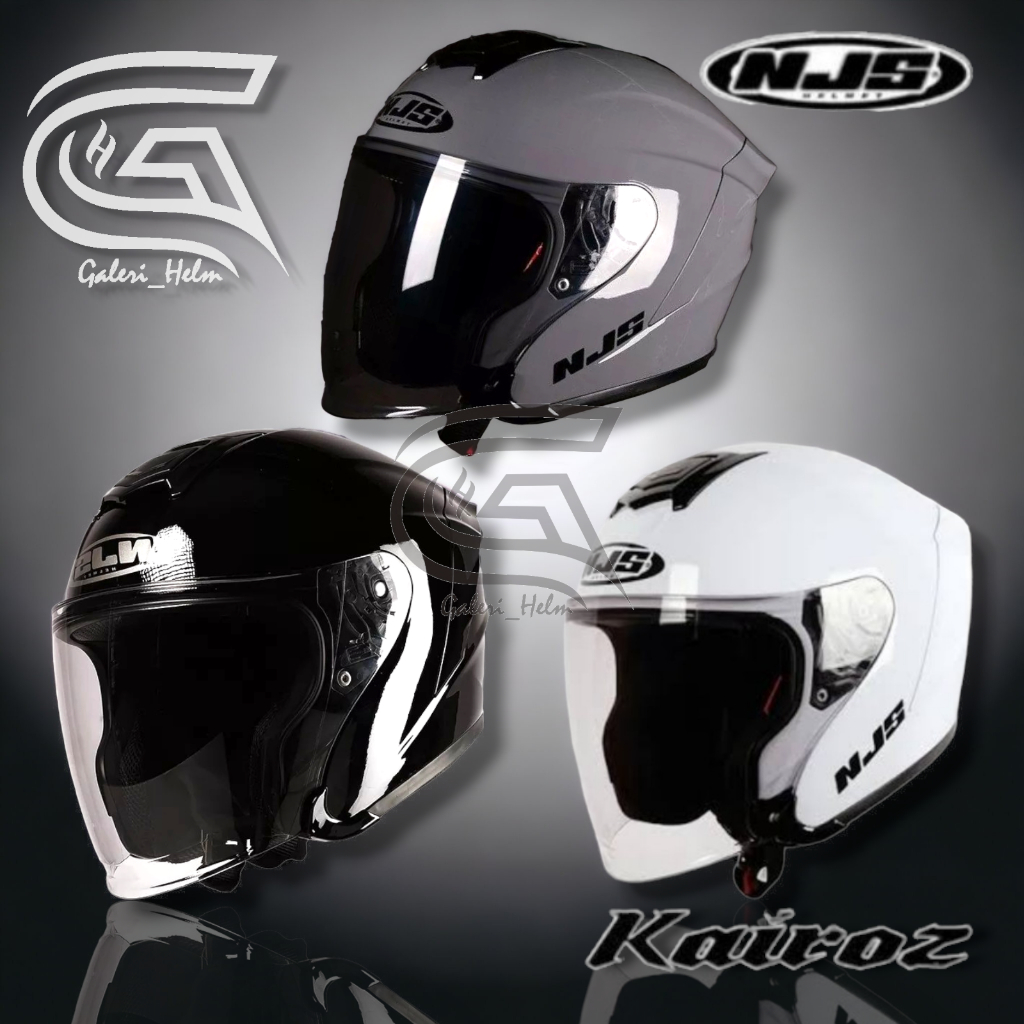 Jual HELM NJS KAIROZ SOLID ORIGINAL | Shopee Indonesia