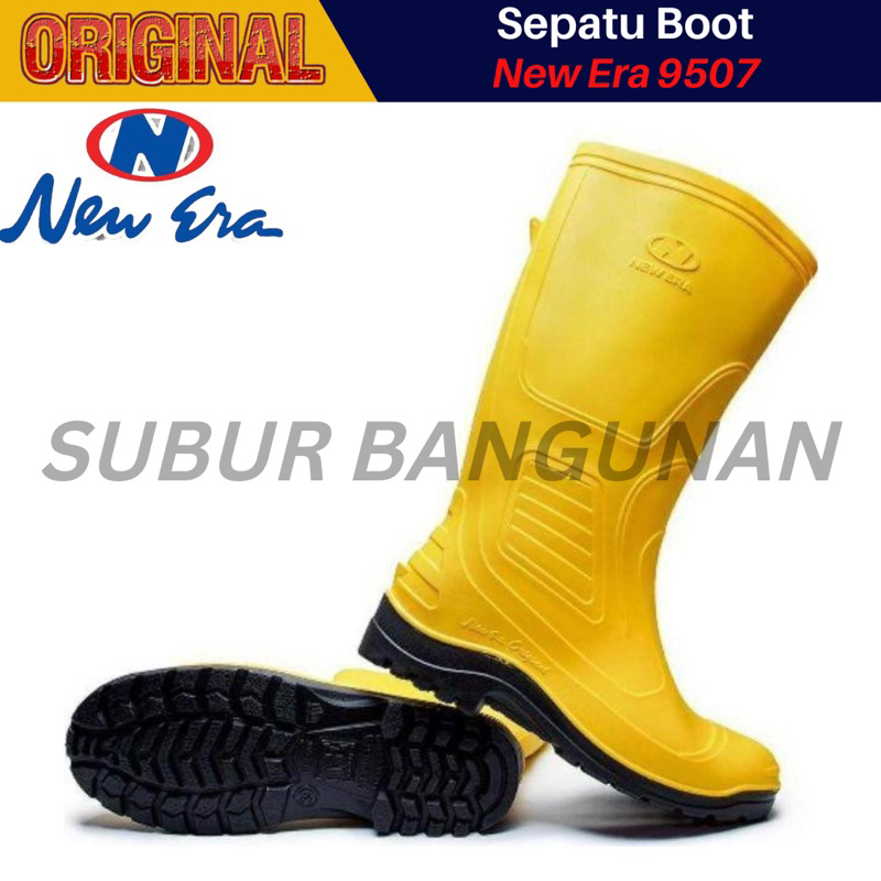 Jual Sepatu Boot Tinggi New Era 9507 Kuning APD Kontruksi Proyek ...