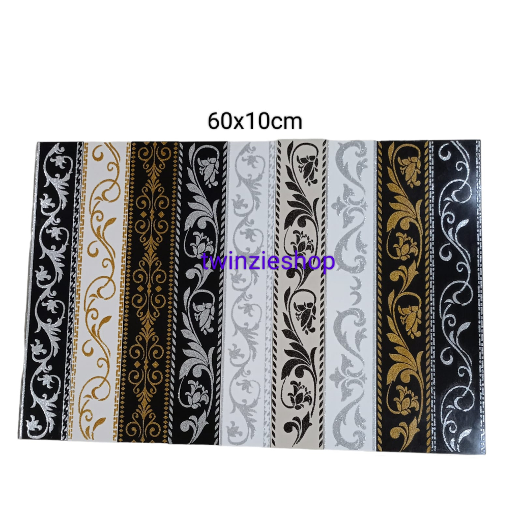 Jual List Plint Granit 10x60 Motif Bunga Lis Hiasan Dinding | Shopee ...