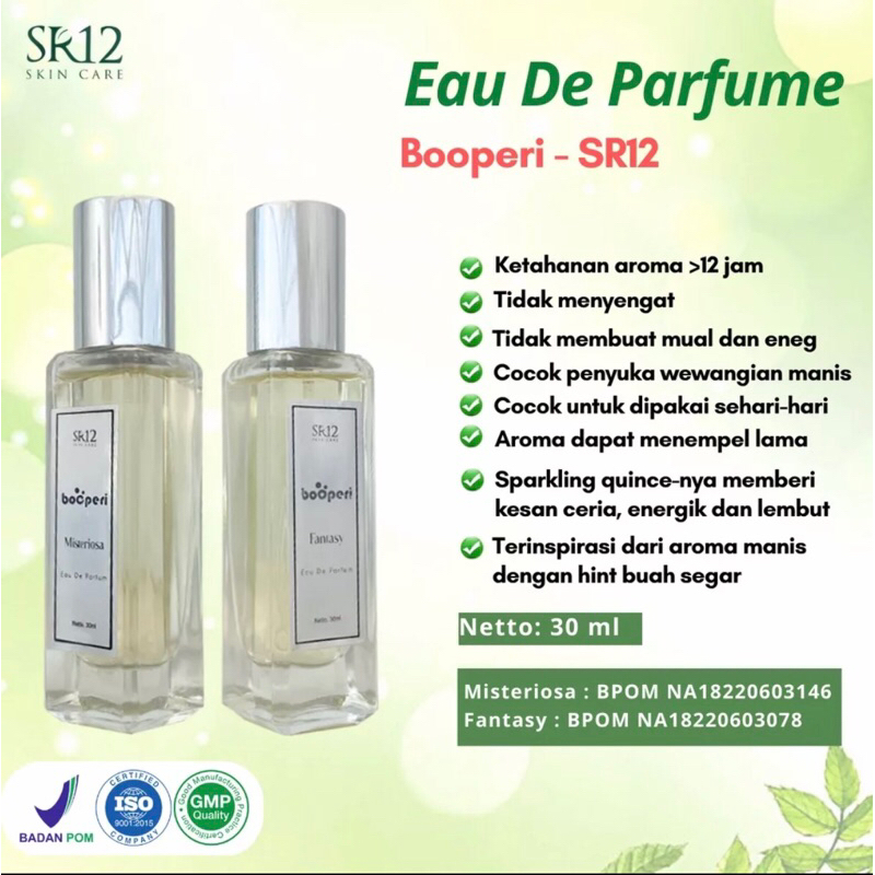 Jual SR12 BOOPERI PARFUME 30 ML / TAHAN HINGGA 12 JAM / PARFUM UNISEX / EAU DE PARFUME (EDP ...