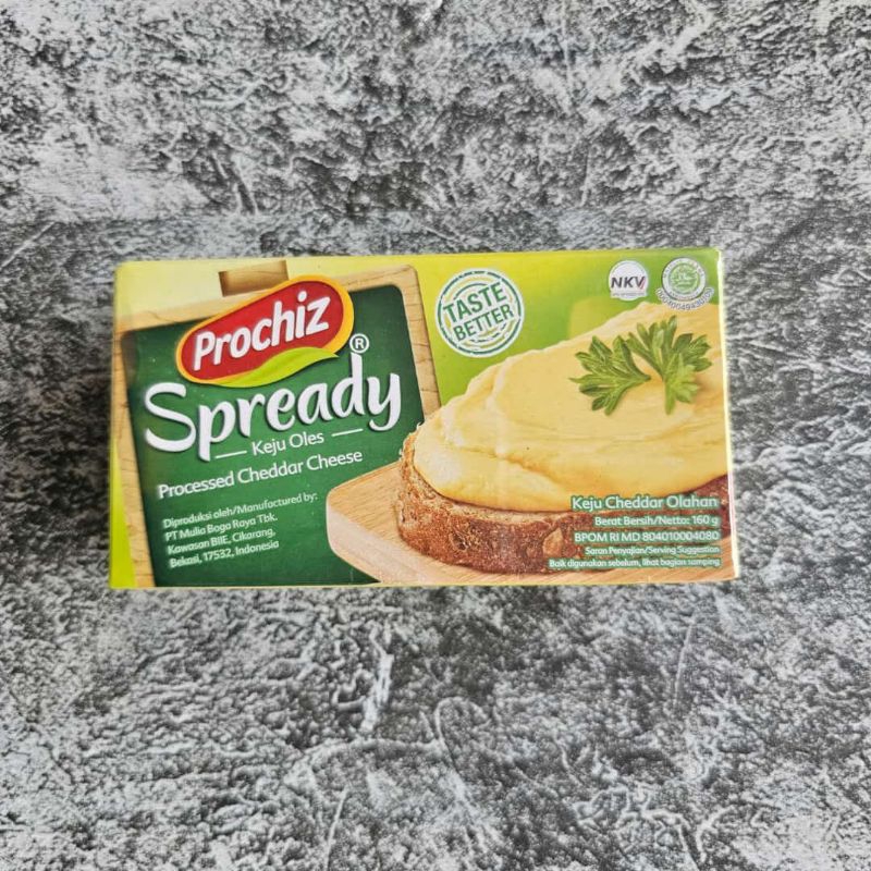 Jual PROCHIZ SPREADY CHEDDAR CHESSE 160gr | Shopee Indonesia