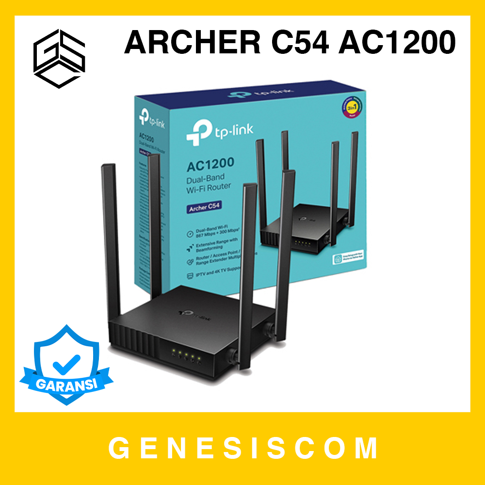 Jual Router Wifi TP LINK Archer C54 AC1200 Dual Band 4 Antenna Antena ...