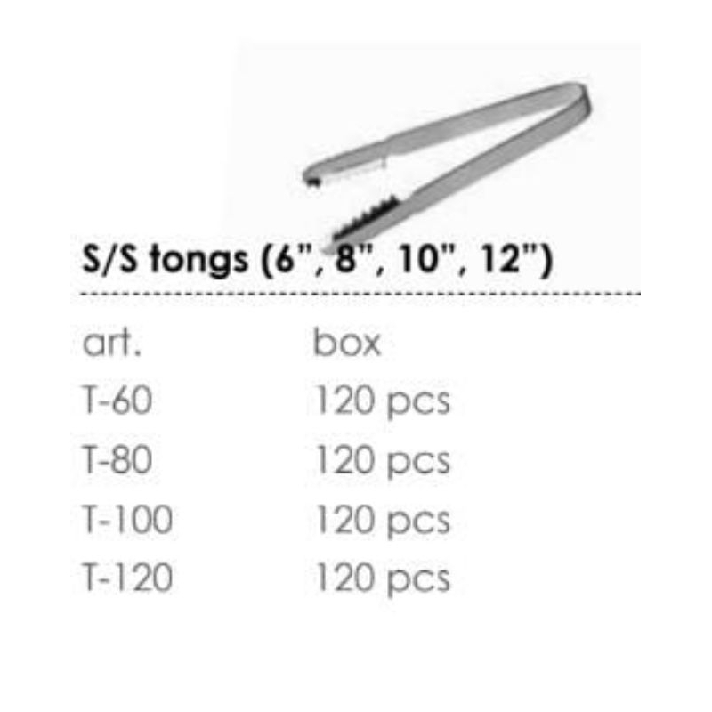 Jual Tanica Ice Tong T60,T80,T100,T120 / Food Tong Ice Cube / Sugar ...