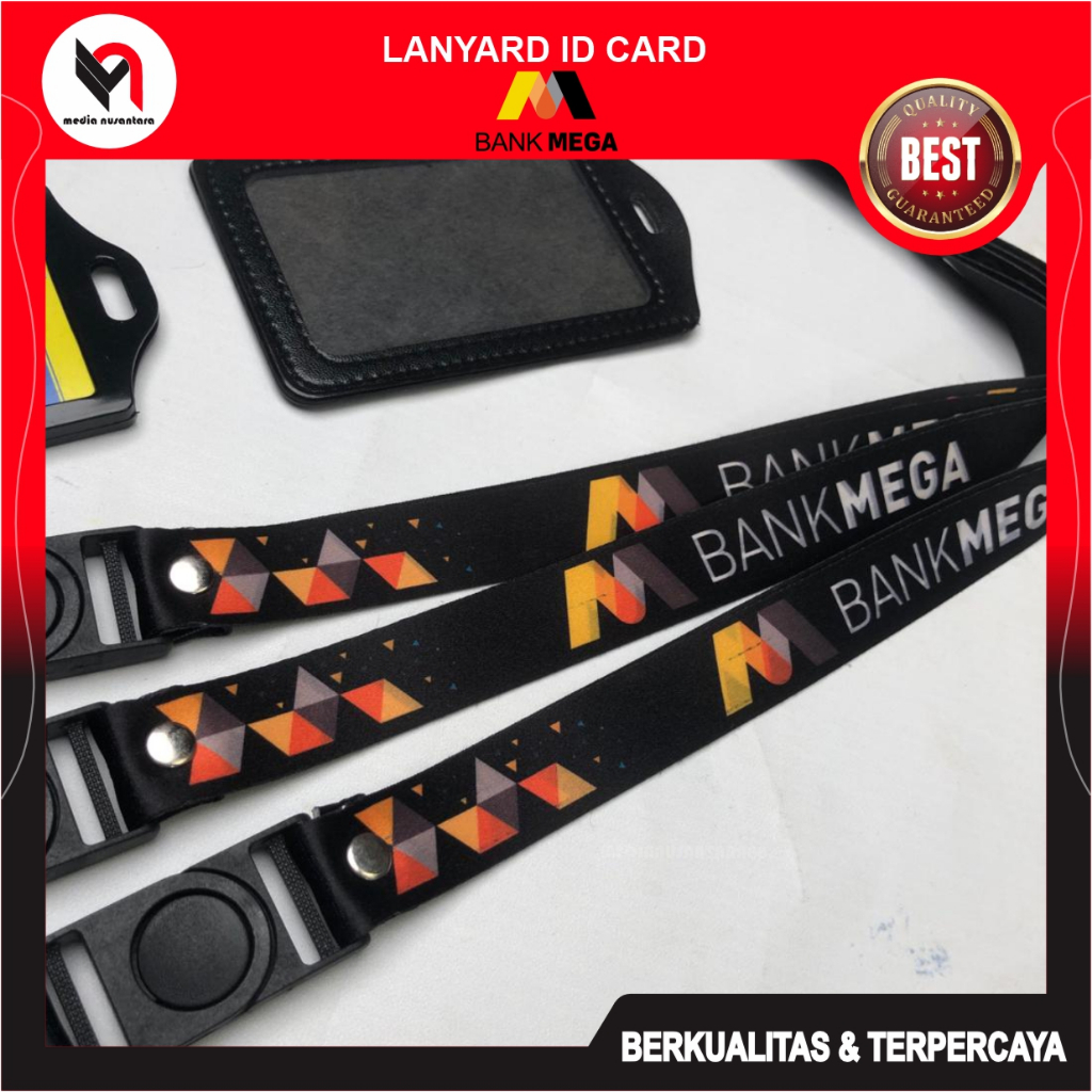 Jual BANK MEGA Tali ID Card Lanyard Printing Full Colour | Shopee Indonesia