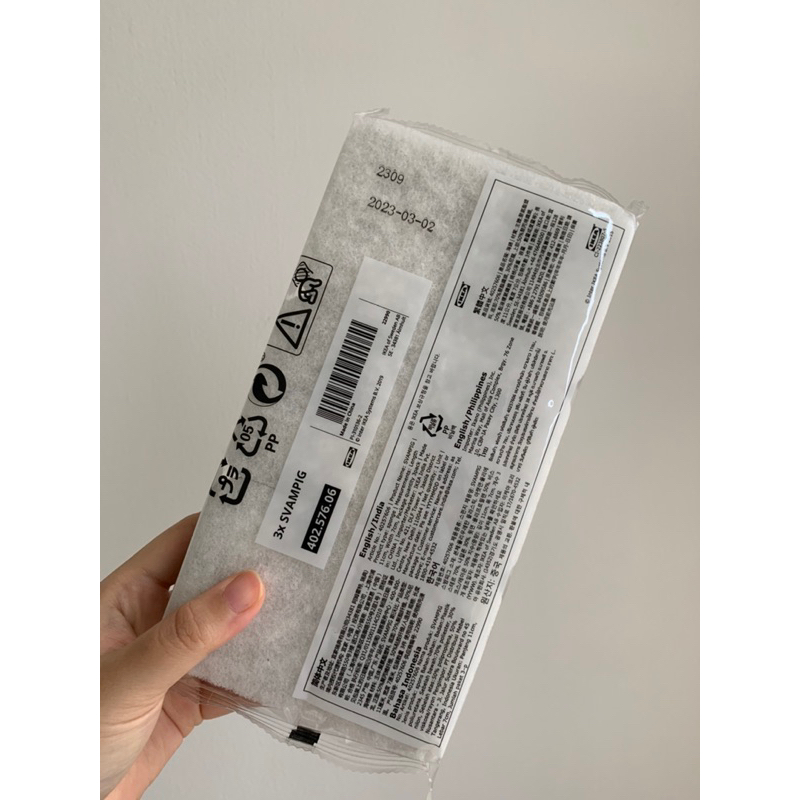 Jual Ikea Svampig Spons cuci piring isi 3 warna abu putih | Shopee ...