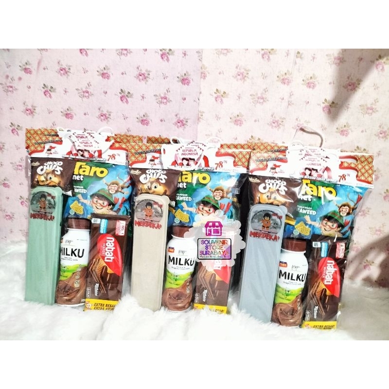 Jual Set Alat Makan Jerami || Paket souvenir snack alat makan || Sendok ...