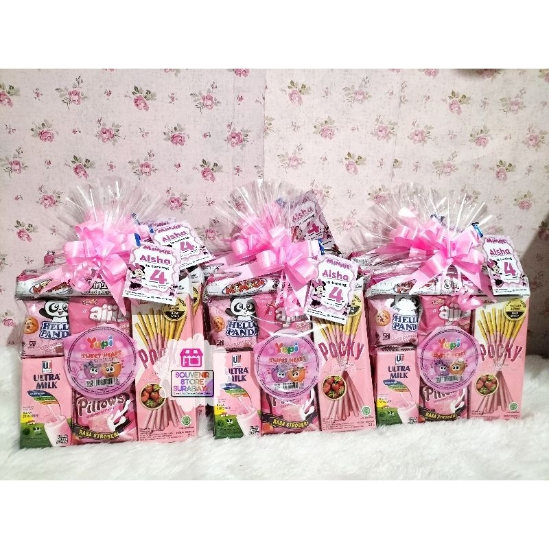 Jual Snack Serba Pink || Paket Ulang Tahun Pinky || Snack Ultah Serba ...