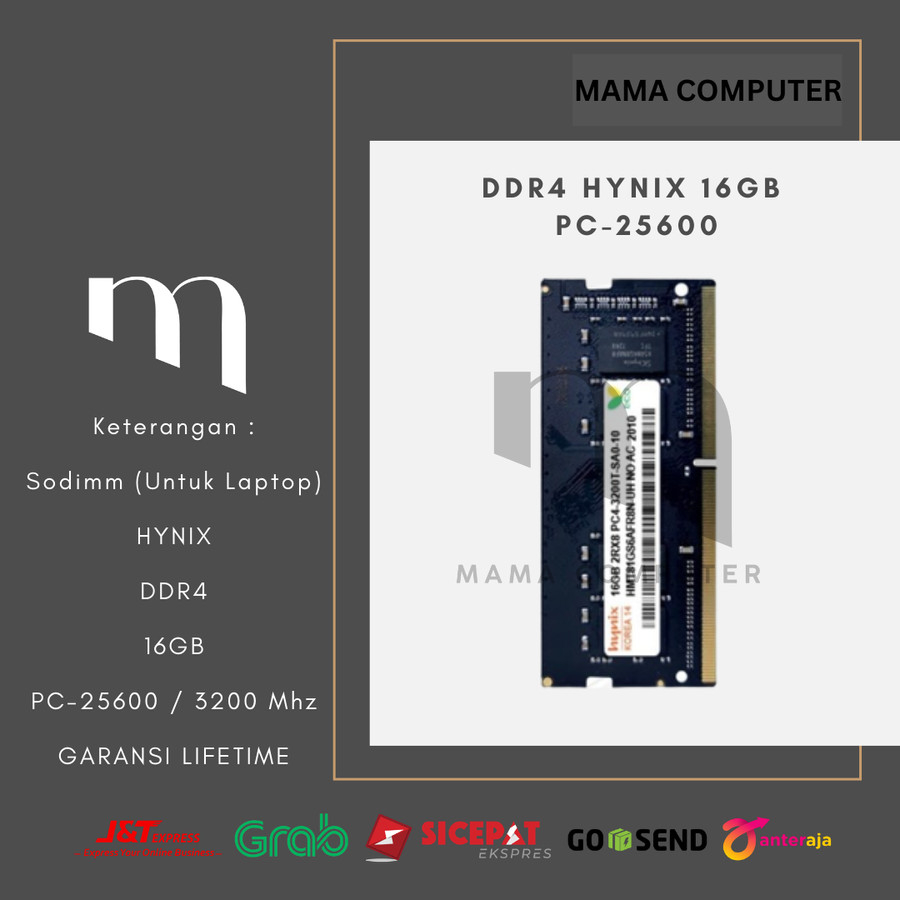 Jual RAM DDR4 HYNIX 16GB PC-25600 SODIMM / PC25600 / 3200Mhz Untuk Laptop | Shopee Indonesia