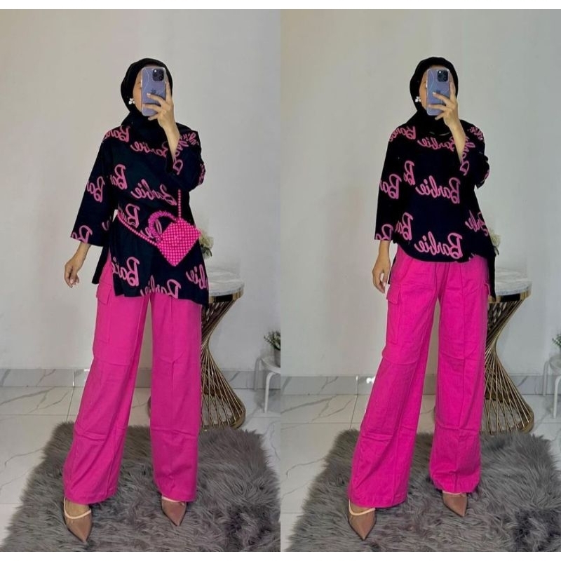Jual SANDRA SET BARBIE CELANA CUBTAY // SETELAN CRINKLE BARBIE VIRAL ...