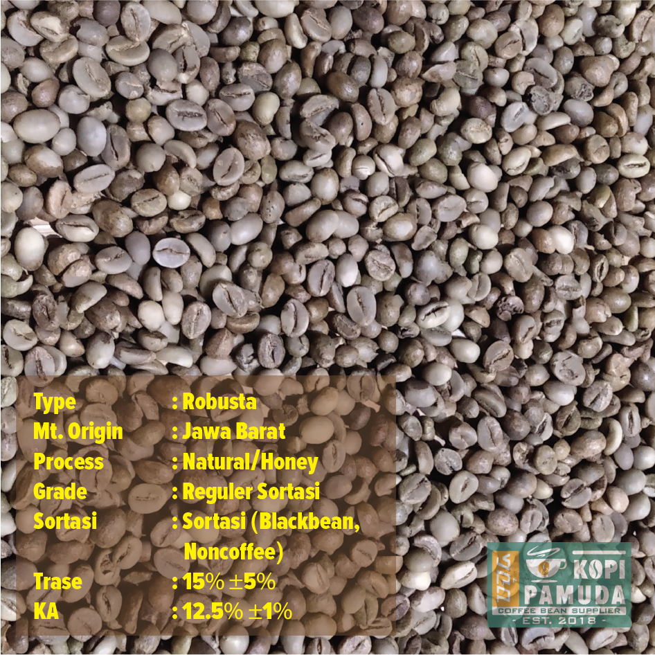 Jual 1Kg Greenbean atau Berasan Kopi Robusta Petik Merah Natural Honey ...