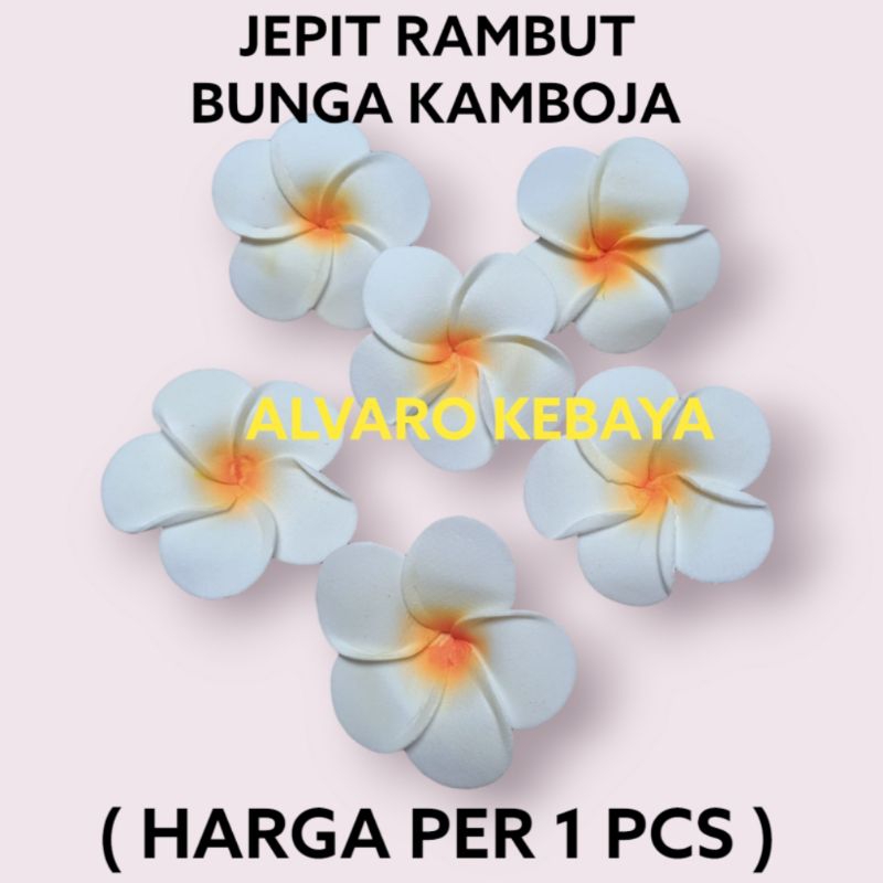 Jual Jepit bunga kamboja putih jepun khas bali ukuran 7cm aksesoris ...