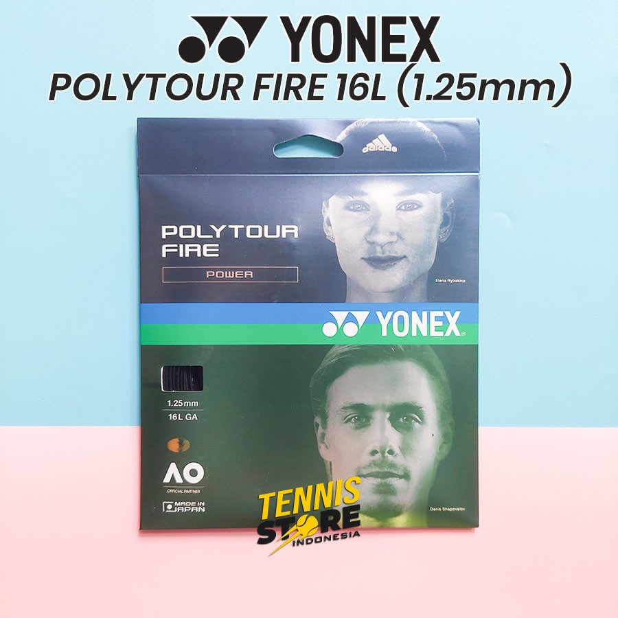 Jual Yonex Polytour Fire 16L / 1.25 String ( Senar Tenis / Tennis ...