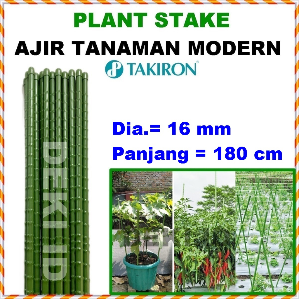 Jual Ajir Tanaman 16 mm x 180 cm Plant Stake Takiron Penyangga Turus ...