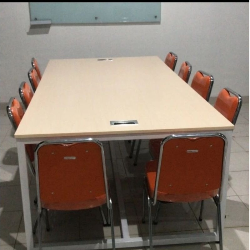 Jual meja meeting 8 orang /meja meeting / Meja kantor / meja rapat ...