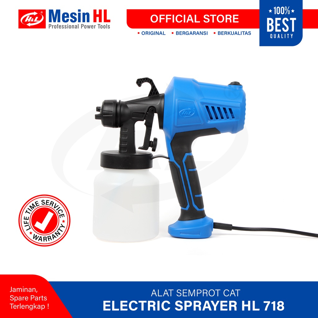 Jual H&L Electric Spray Gun HL718 / Painter Sprayer Listrik HL 718 ...