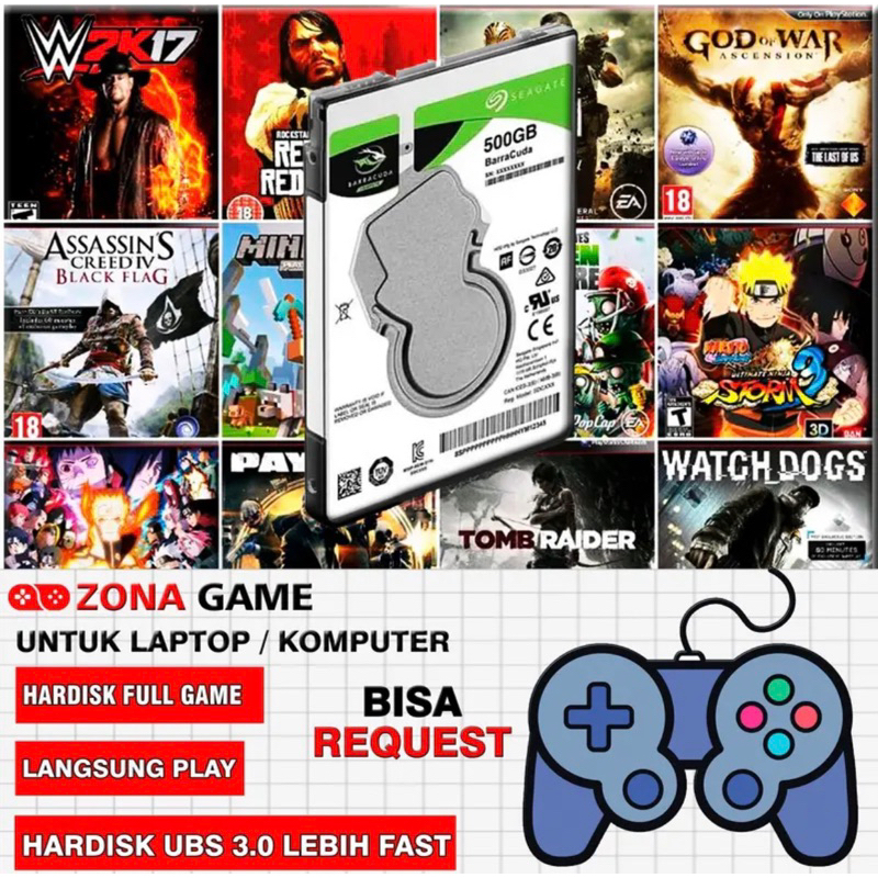 Jual HDD External 500GB Full isi Game Langsung Main | Shopee Indonesia