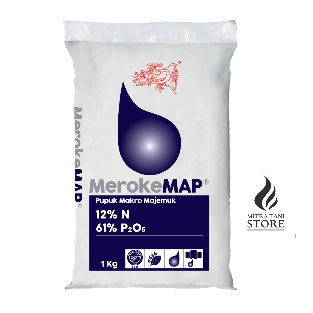 Jual Pupuk Meroke MAP Mono Amonium Phosphate Kemasan Pabrik 1kg ...