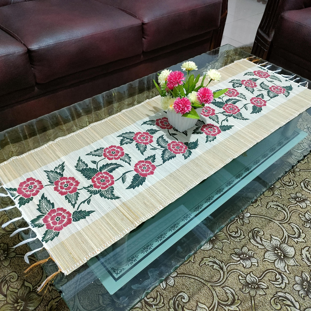 Jual Taplak Meja Tamu Tenun Mendong Table Runner Lebaran Aesthetic ...