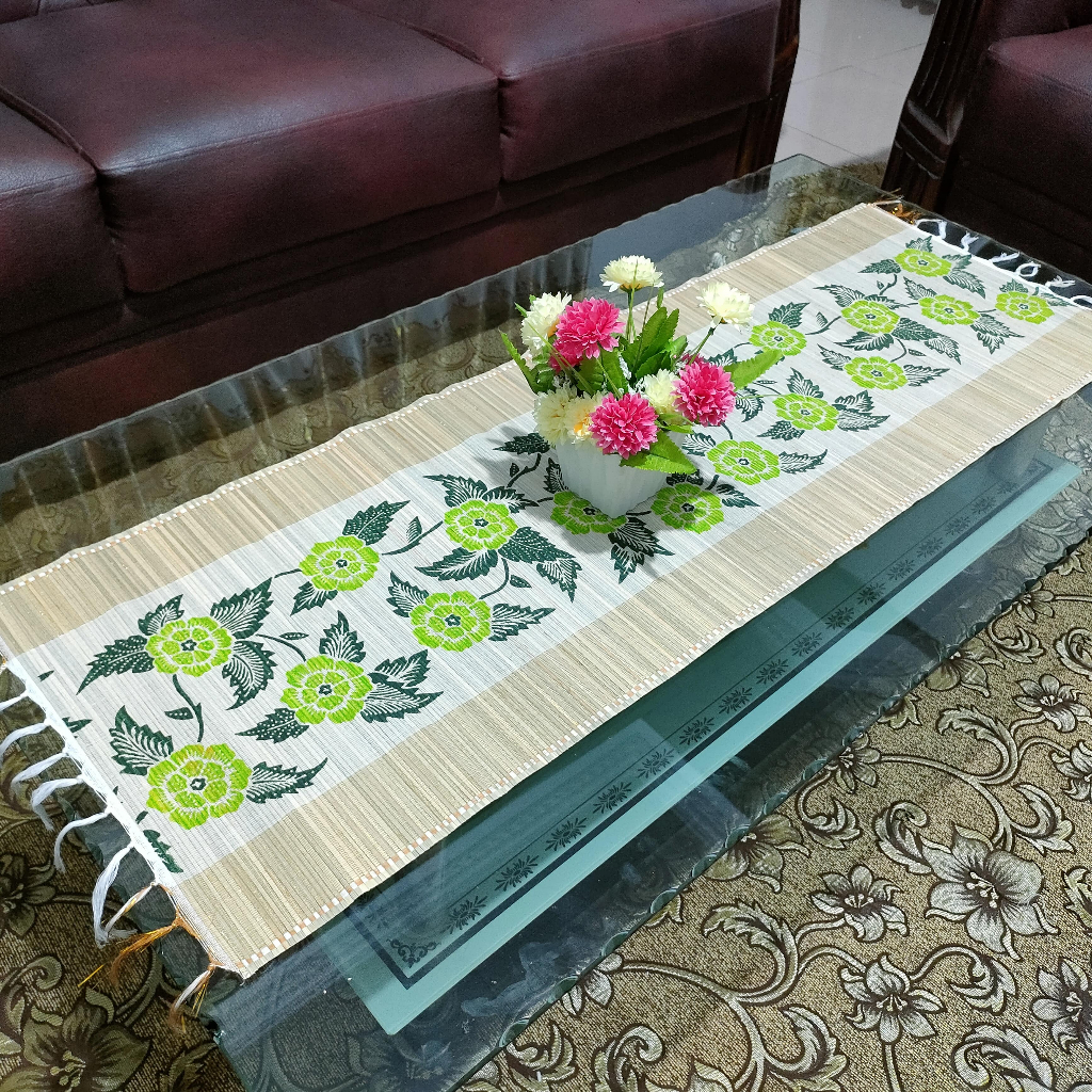 Jual Taplak Meja Tamu Tenun Mendong Table Runner Lebaran Aesthetic ...