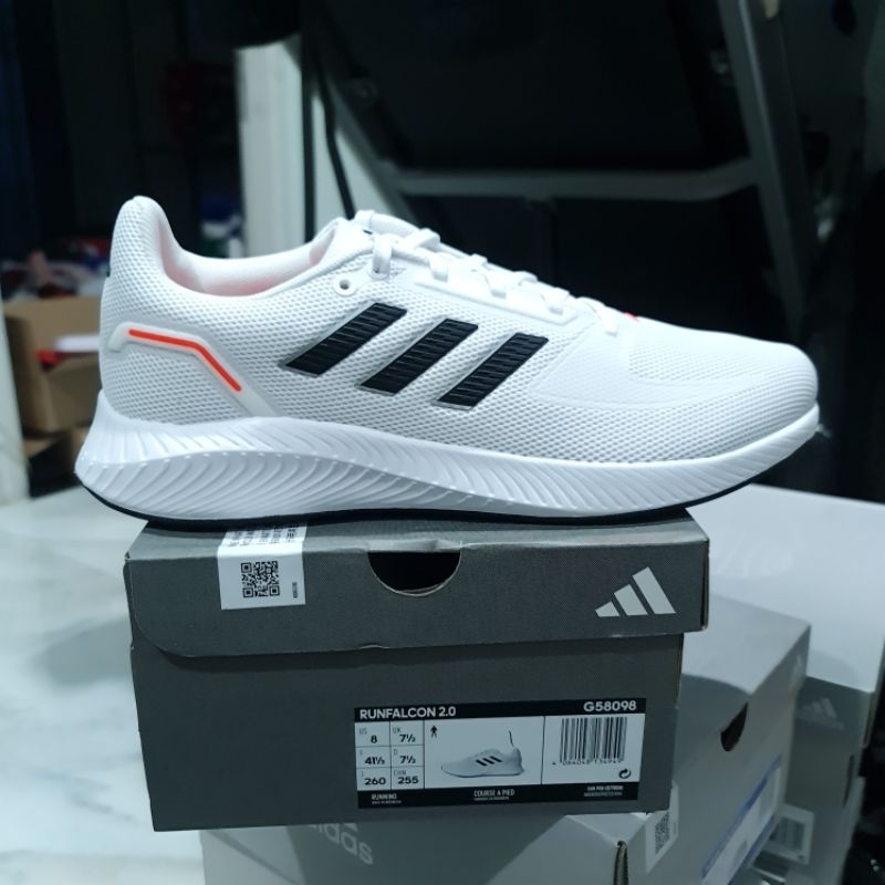 Jual adidas run falcon white size 42 original resmi store | Shopee ...