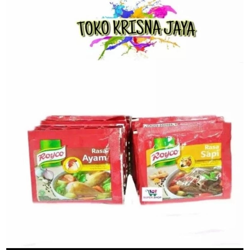 Jual ROYCO AYAM SAPI PENYEDAP RASA SACHET 1 RENCENG ISI 12 BUNGKUS ...