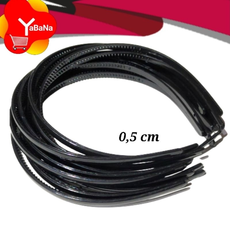 Jual [YBN] Bando Rambut Pria Wanita Polos Hitam Murah Grosir 12pcs ...