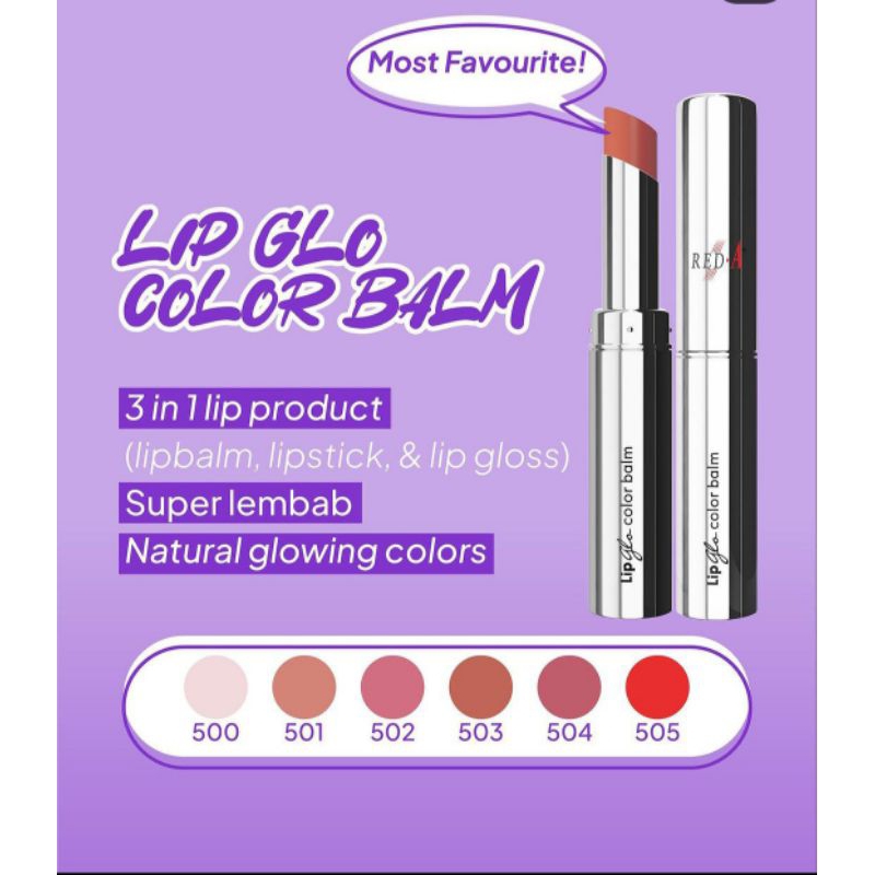 Jual Red-A Lip Glo Color Balm 3 in 1 I Lip Glow Lipstick yang ringan ...